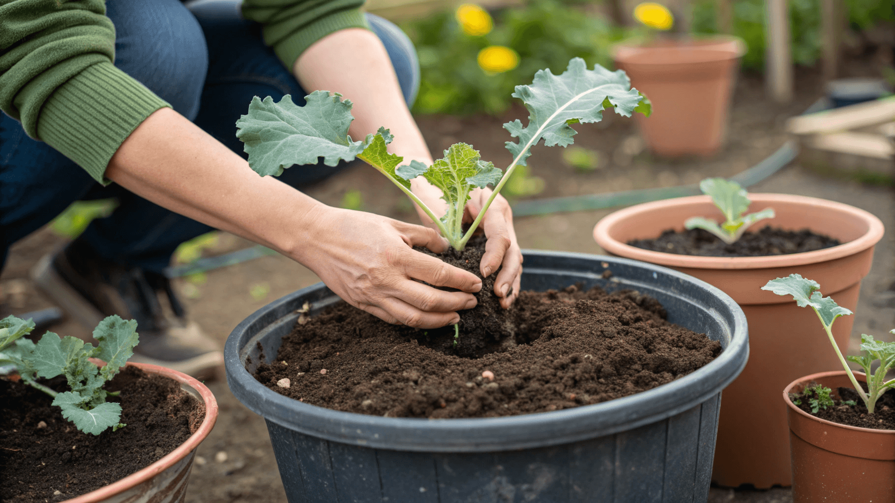 How to Grow Kale in Containers (Pot Size, Soil Mix, Watering, and Feeding)