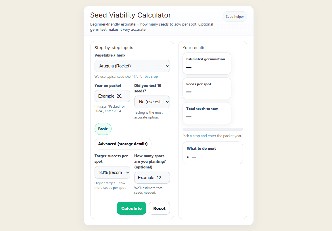 Seed Viability Calculator (Free Tool to Test Old Seeds & Avoid Wasting ...